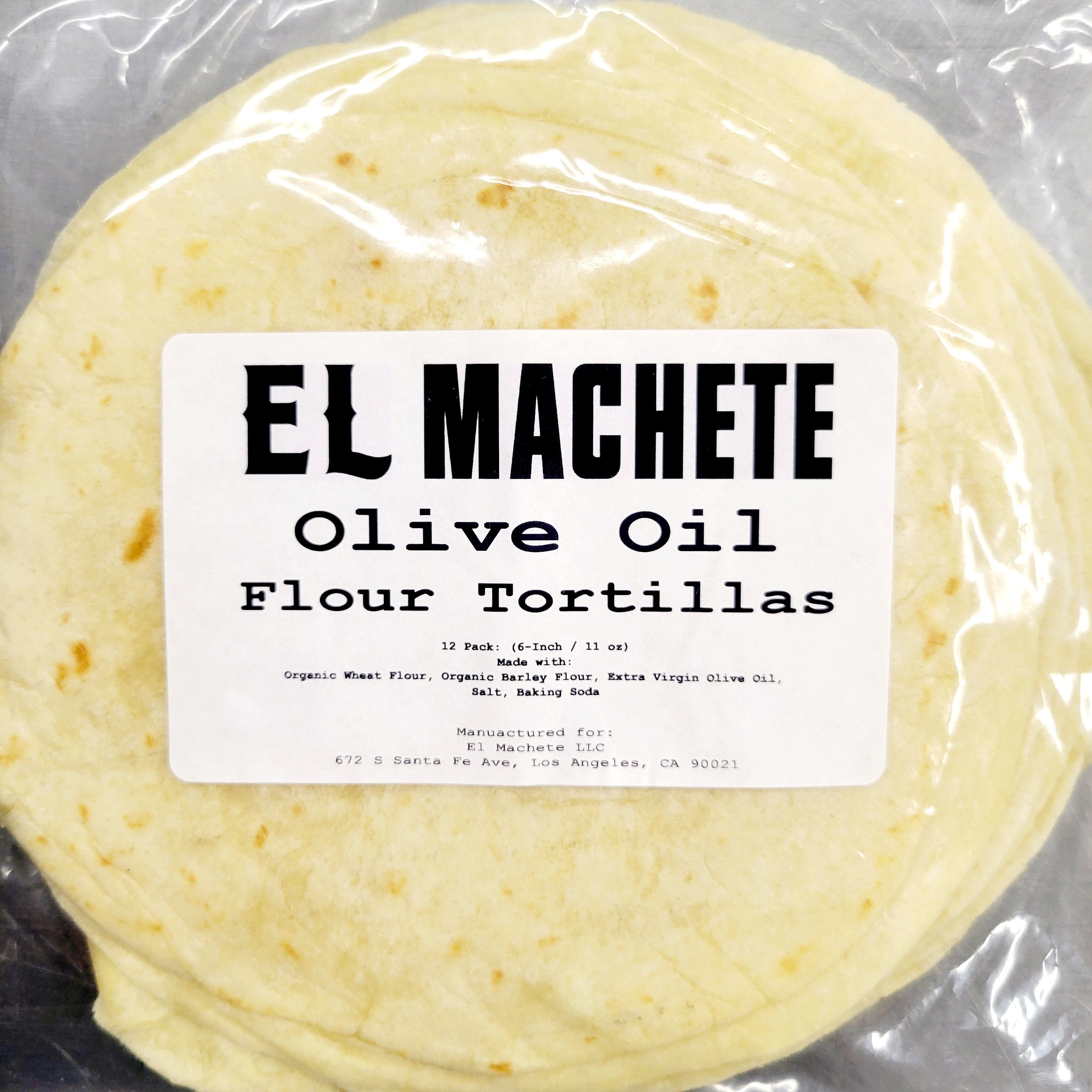 El Machete's 6-inch Olive Oil Organic Flour Tortillas (12 count) – El ...